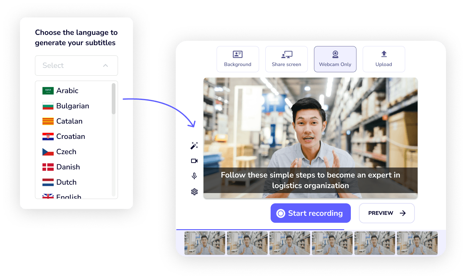 Automatically translate video captions online