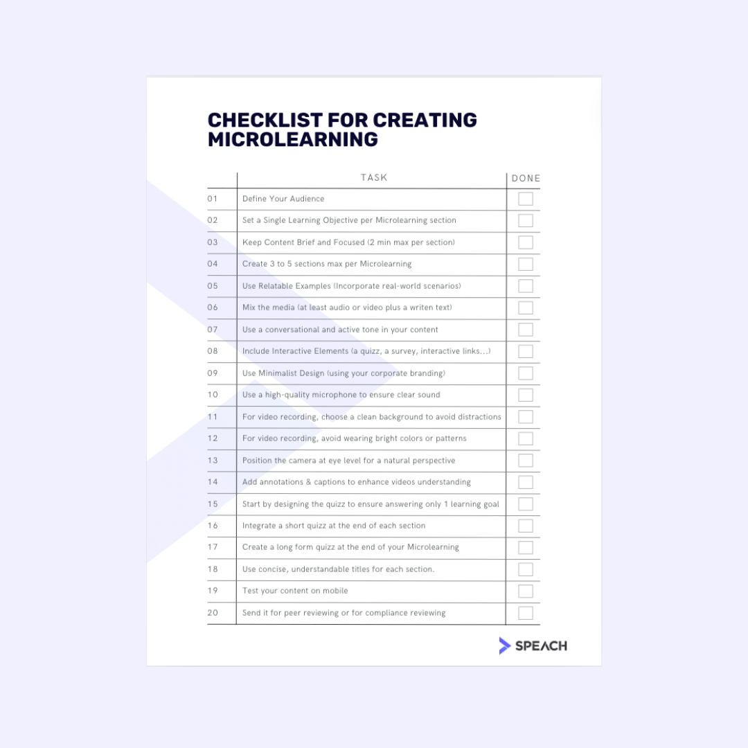 Download Our Essential Checklist for Creating Effective Microlearning ...