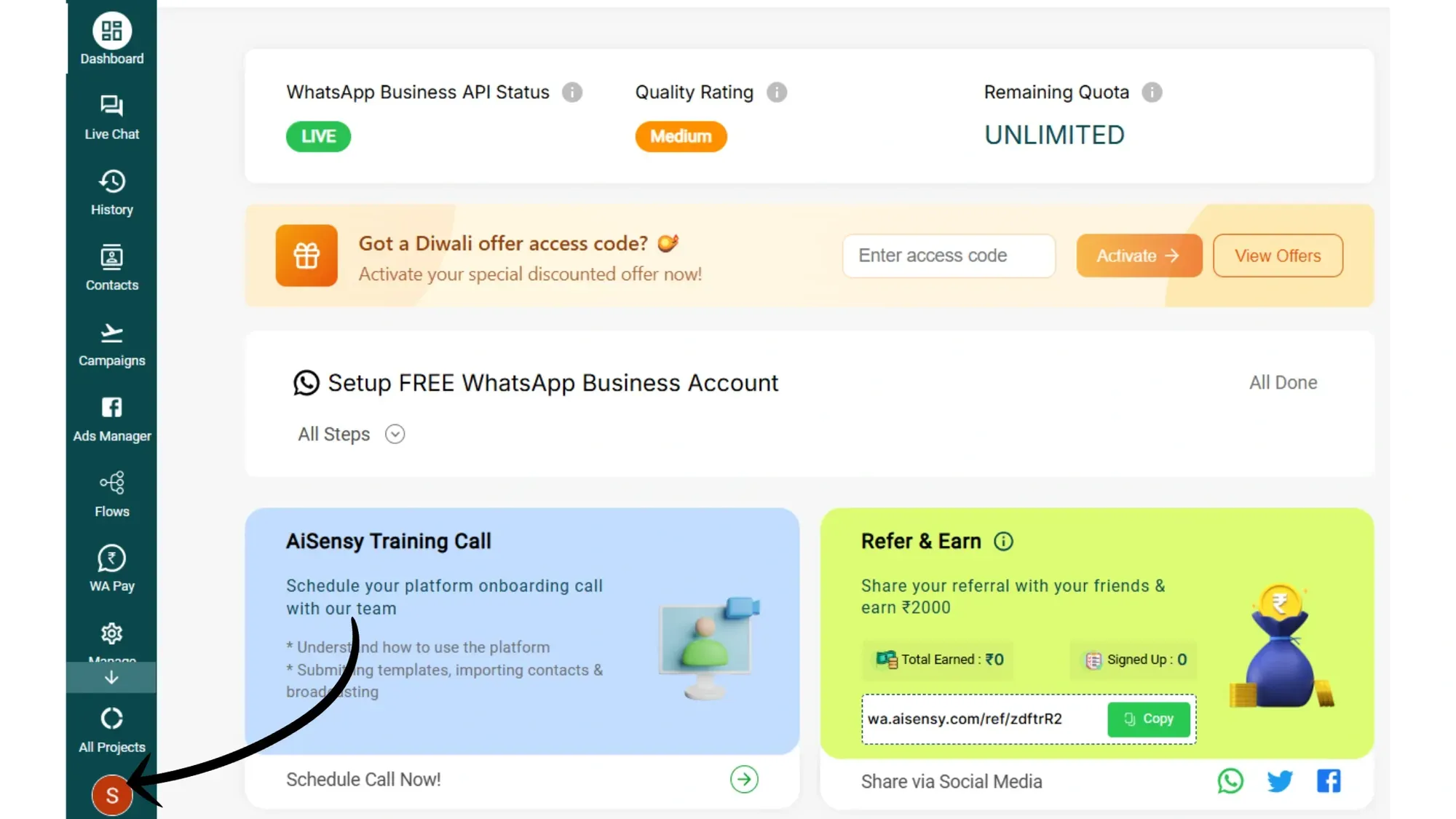 How To Enable 2 Factor Authentication On AiSensy Account How To Enable 2 Factor Authentication On AiSensy Account