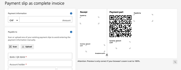 Guida alla fattura QR UBS con Magic Heidi