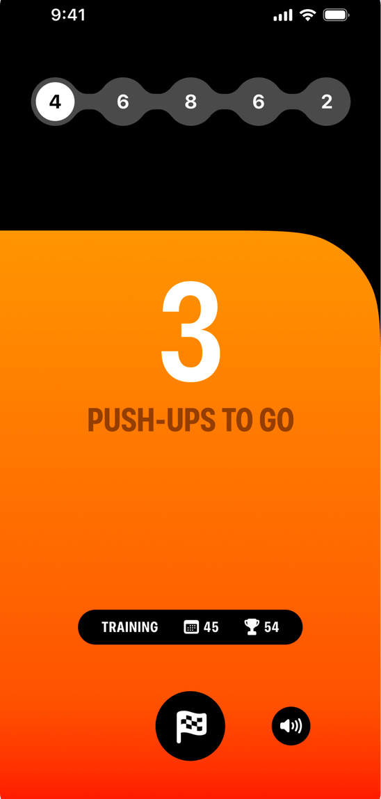 Foxyfitness - 100 Push-Ups Counter & Trainer, Sit-Ups, Squats, Burpees