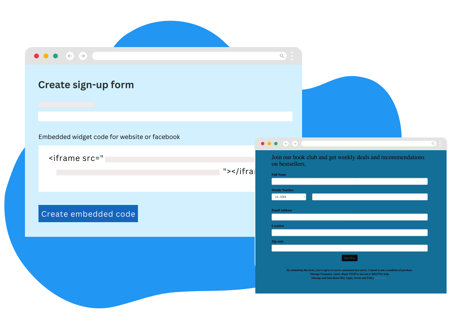 Signup Widgets | Website Signup Widget | Sign up Website Widgets