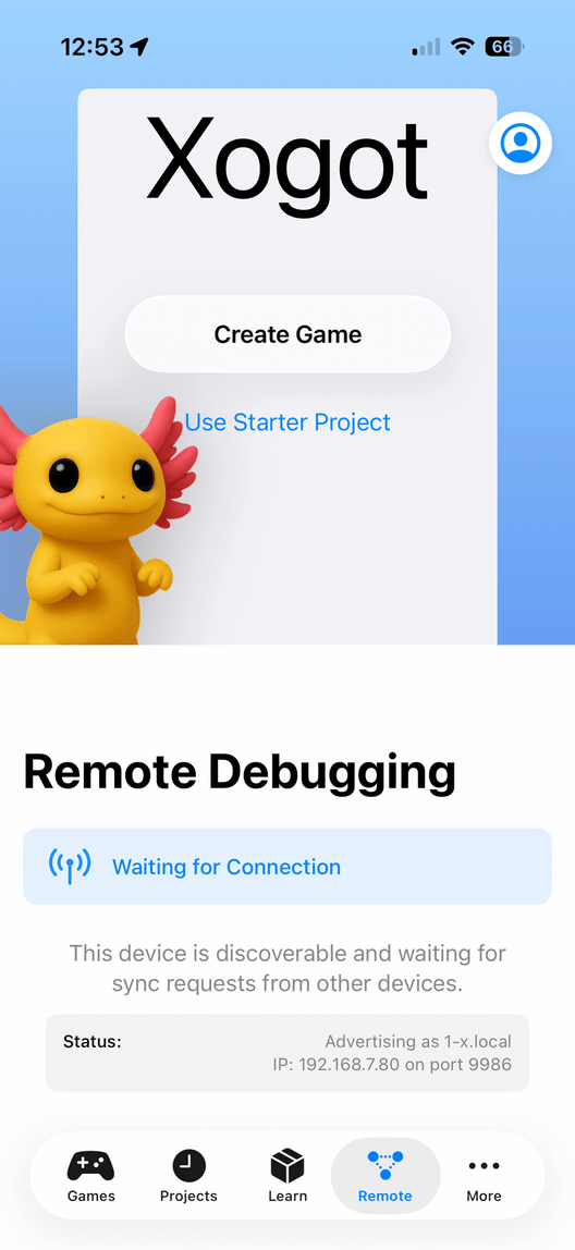 Xogot Connect - Remote Debugging for Godot on iPhone and iPad