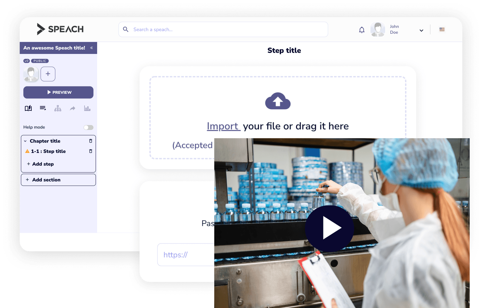Create a speach easily with Speach's easy-to-use features